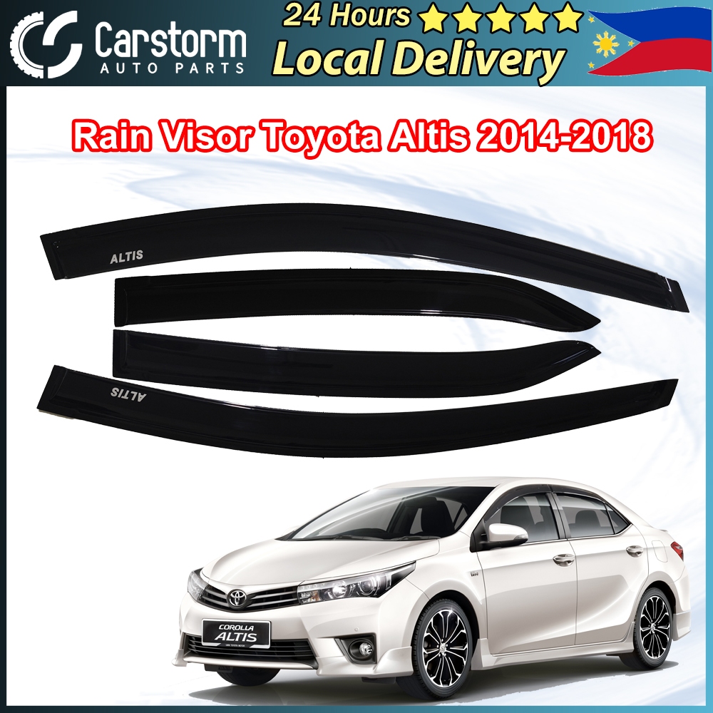 Carstorm Car Window Visor Vent Shade Deflector Sun/Rain for Rain Visor ...
