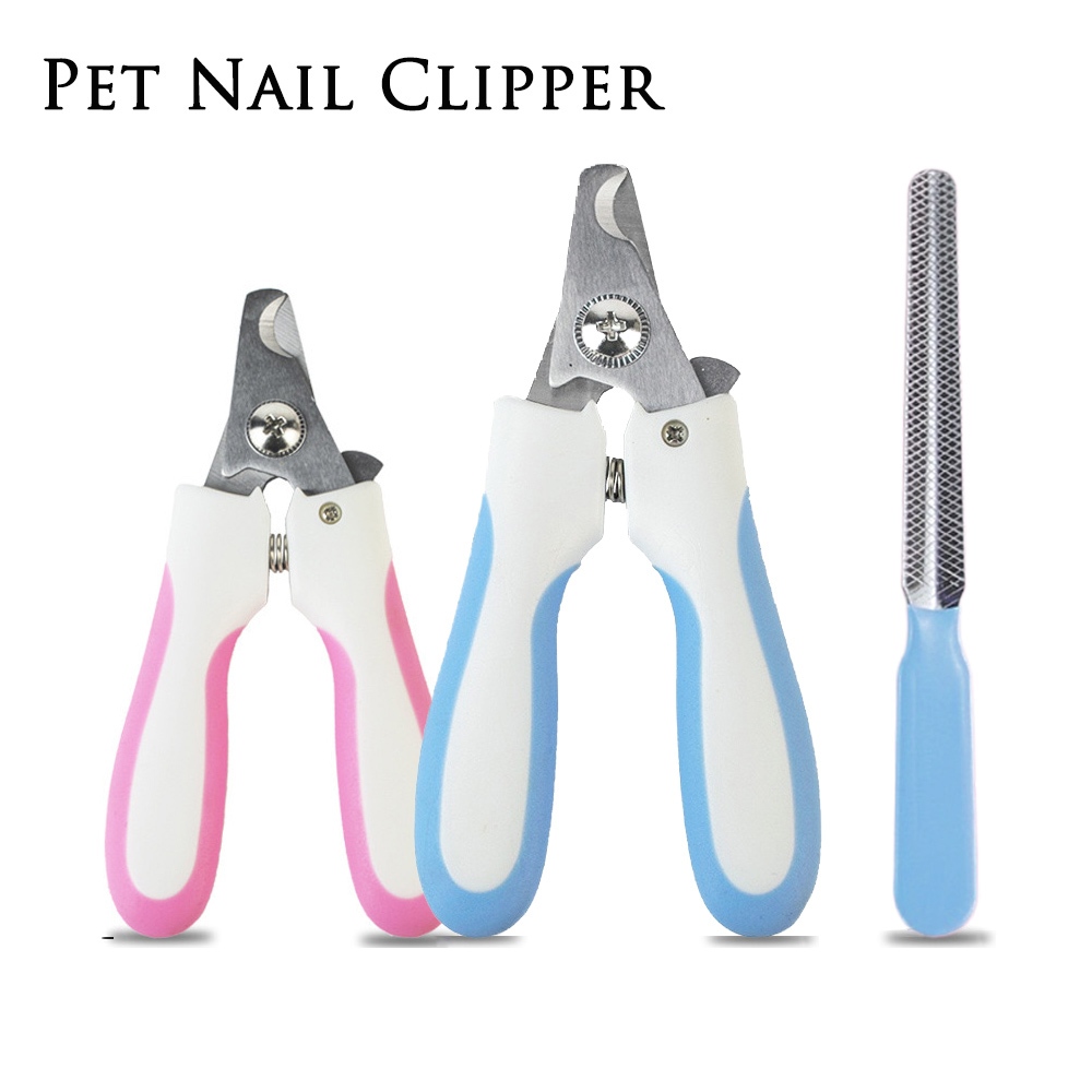 Pet Nail Clipper + File Set Stainless Steel Dog Cat Nail Cutter with ...