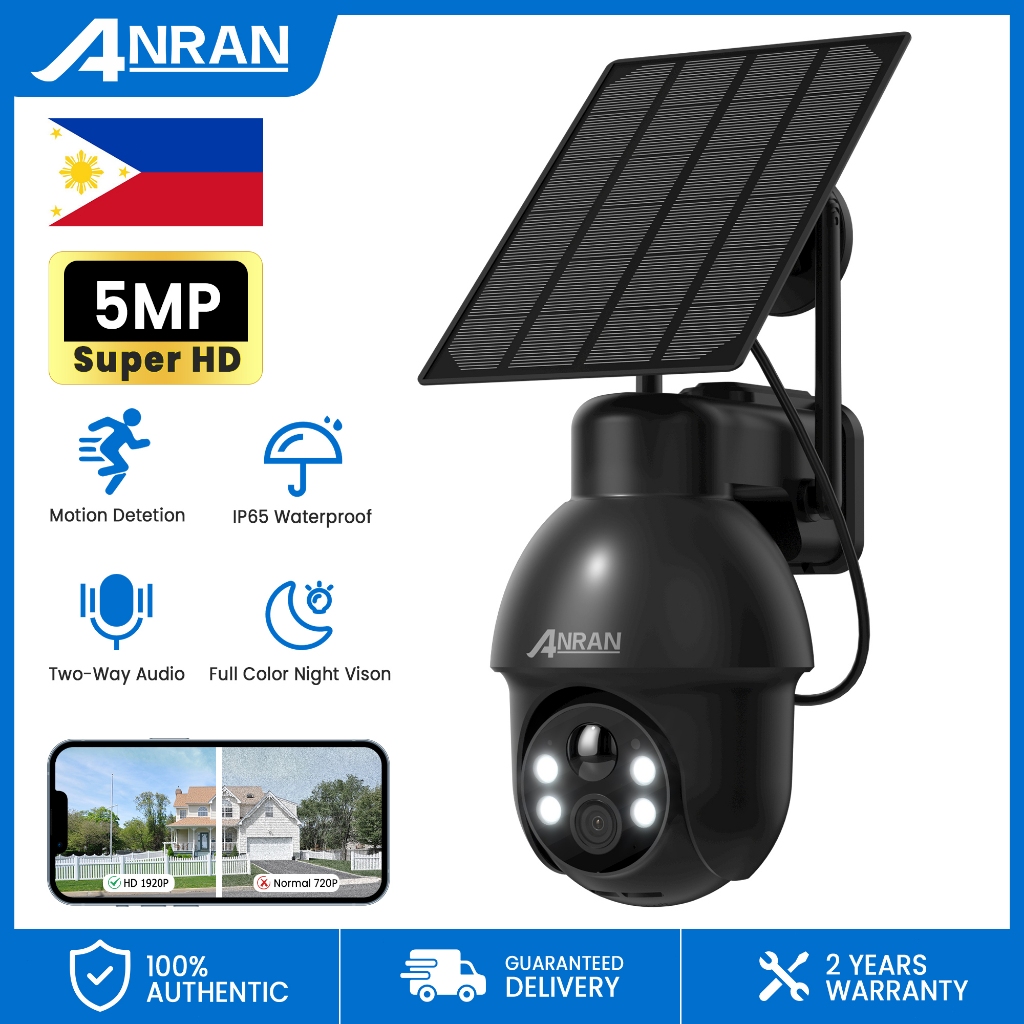 ANRAN Q03 Max 3MP 5MP Solar CCTV Outdoor Security Camera Wireless WIFI ...