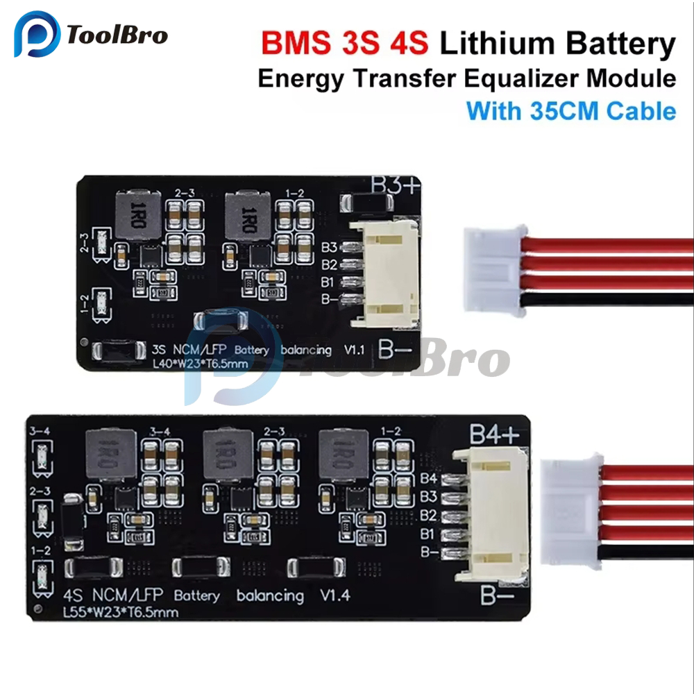 2S 3S 4S Active Balancer Board 1.2A Lifepo4 Li-ion Energy Transfer ...