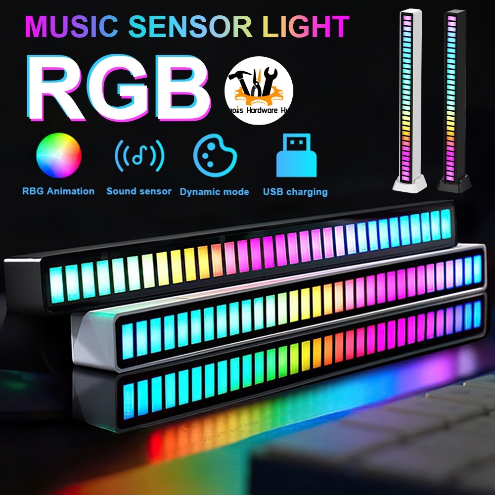16RGB Music Rhythm Light Atmosphere LED Strip Sound Control Built-in ...