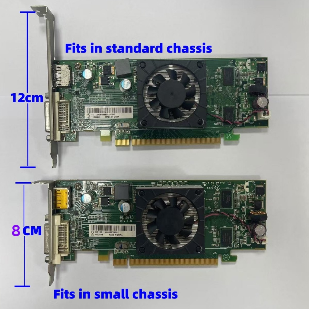 Used Graphics Card, HD8350 7450 6450 GT620 GT610 GPU 64-bit DDR3 1GB ...