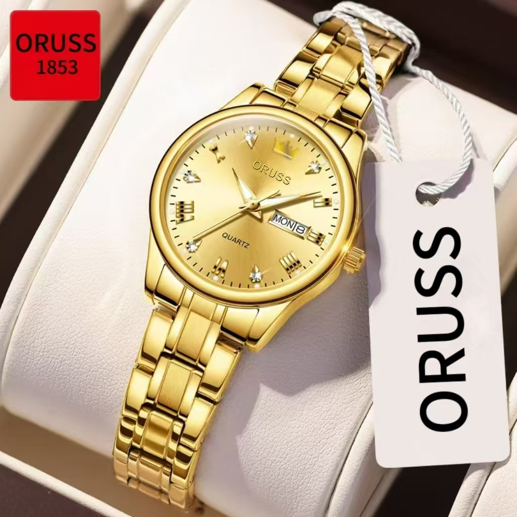 [Gift][With Box]ORUSS Original Women/Men Luxury Stainless Steel ...