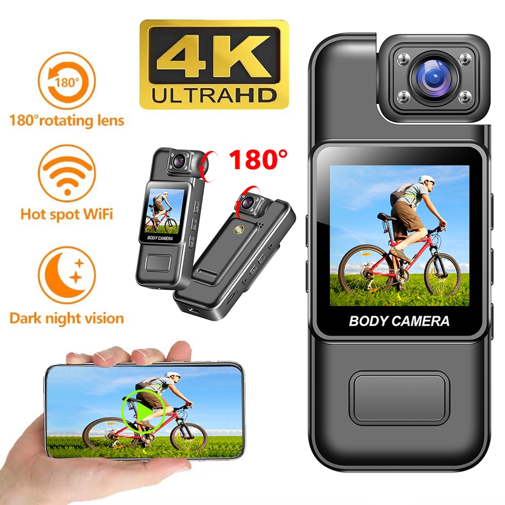 Ultra HD 4K Wifi Camera Digital Video Mini Portable Handheld Law ...