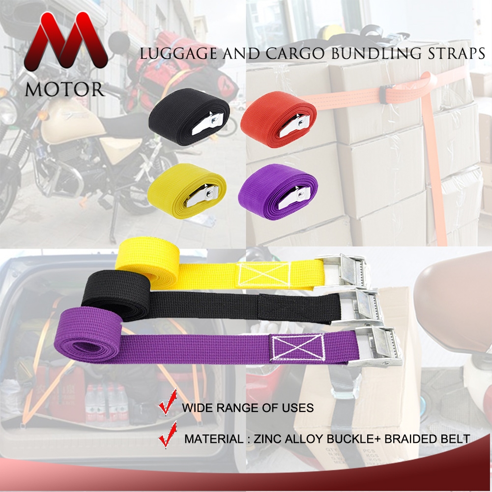 Luggage Straps Car Tow Rope Strong Ratchet For Motorcycle Bike Luggage ...