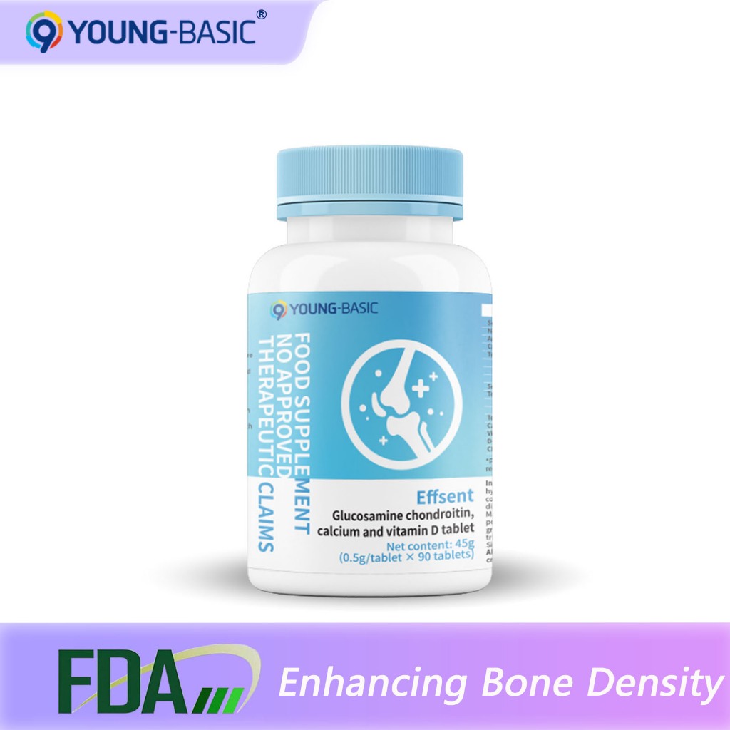 9 YOUNG-BASIC Calcium Tablets Vitamin D for Bone Health & Joint Support ...