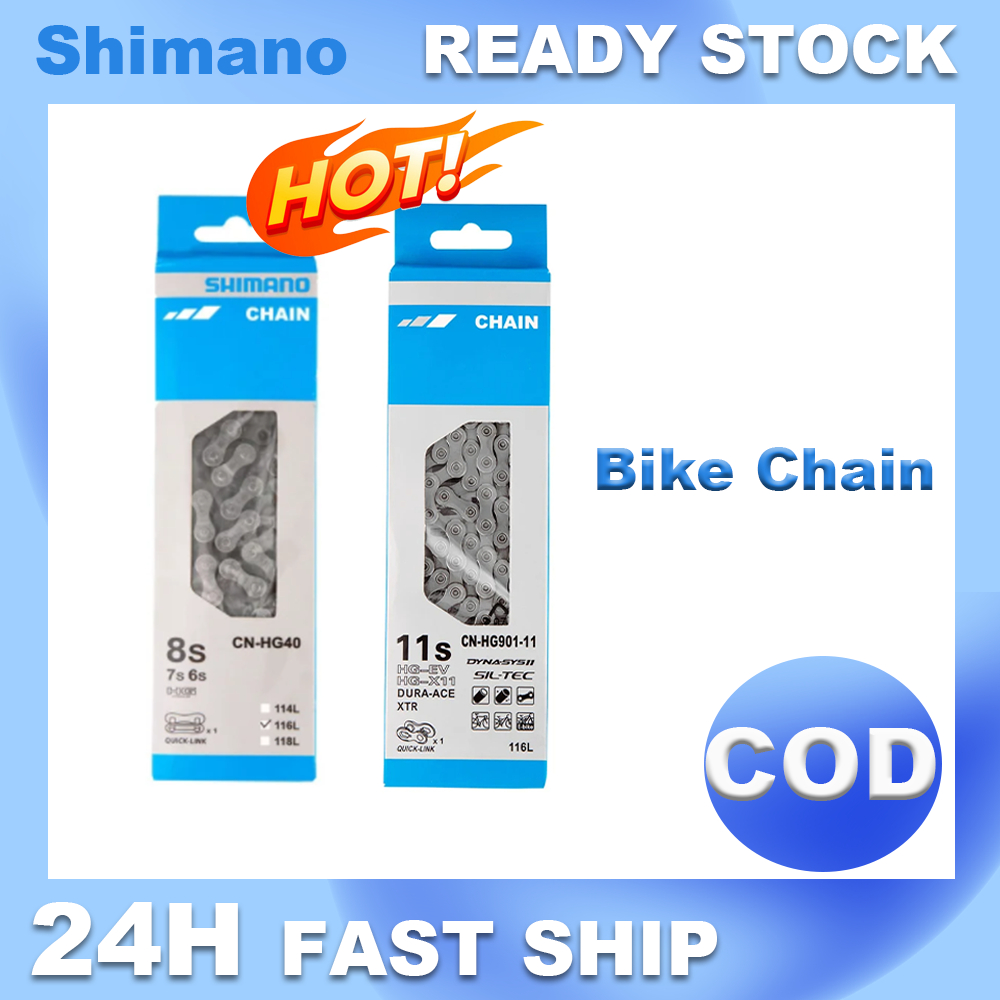 Shimano Bike Chain 8/9/11 Speed 116 links compatible Various Mountain ...
