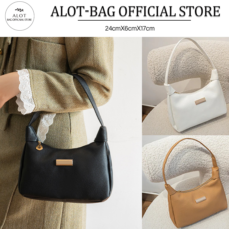 ALOT women's casual solid color zipper underarm bag bag for woman large ...