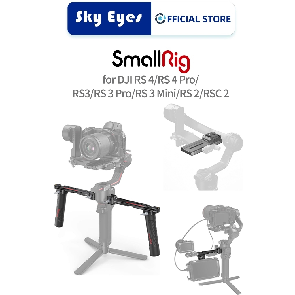 SMALLRIG Dual Handle Handgrip、Quick Release Plate、Camera Monitor Mount ...