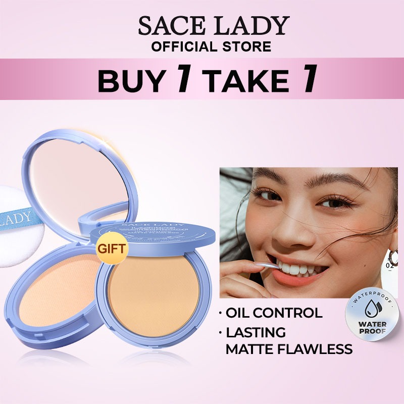 SACE LADY Face Powder Lasting Waterproof Oil Control Matte Flawless ...