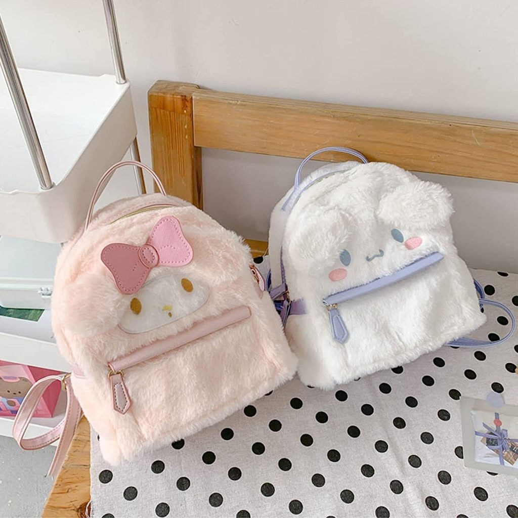 Kawaii Plush Toddler Backpack for Girl Cute Mini Furry Backpack Cartoon ...