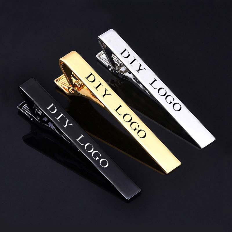 Customized Neck Tie Stainless Steel Necktie Clip Simple Tie Clip Custom ...