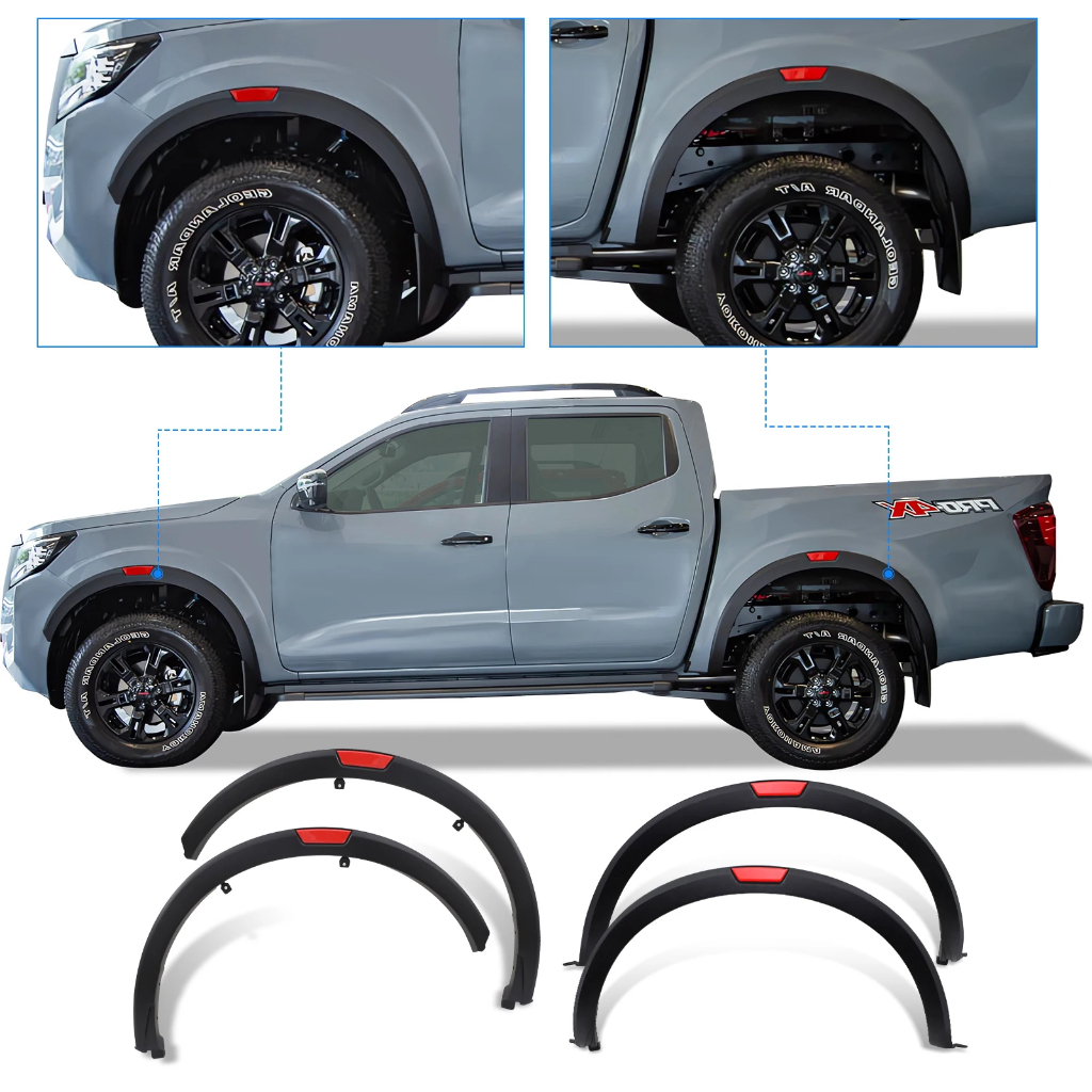 Fender Flare Navara Np300 Matte Black with red Decorative Fender Body ...