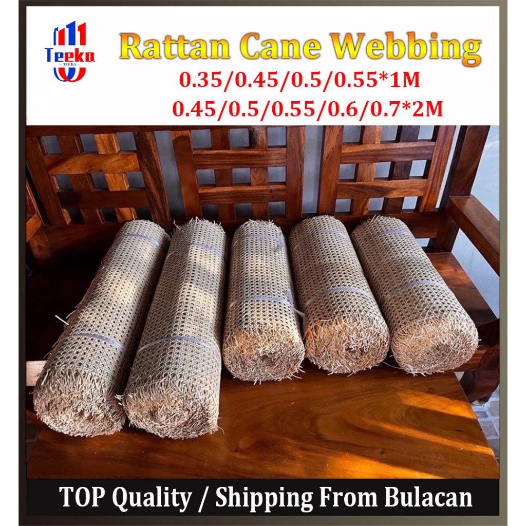 TEEKA Rattan Cane Webbing Solihiya Weave Ratten Roll Wicker Sheet ...
