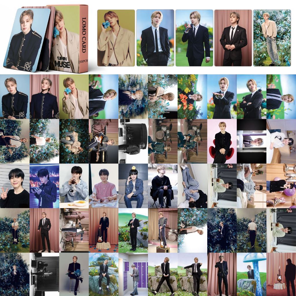 55PCS/Box Kpop BTS 2024 FESTA photocards Jimin solo Album MUSE lomo ...