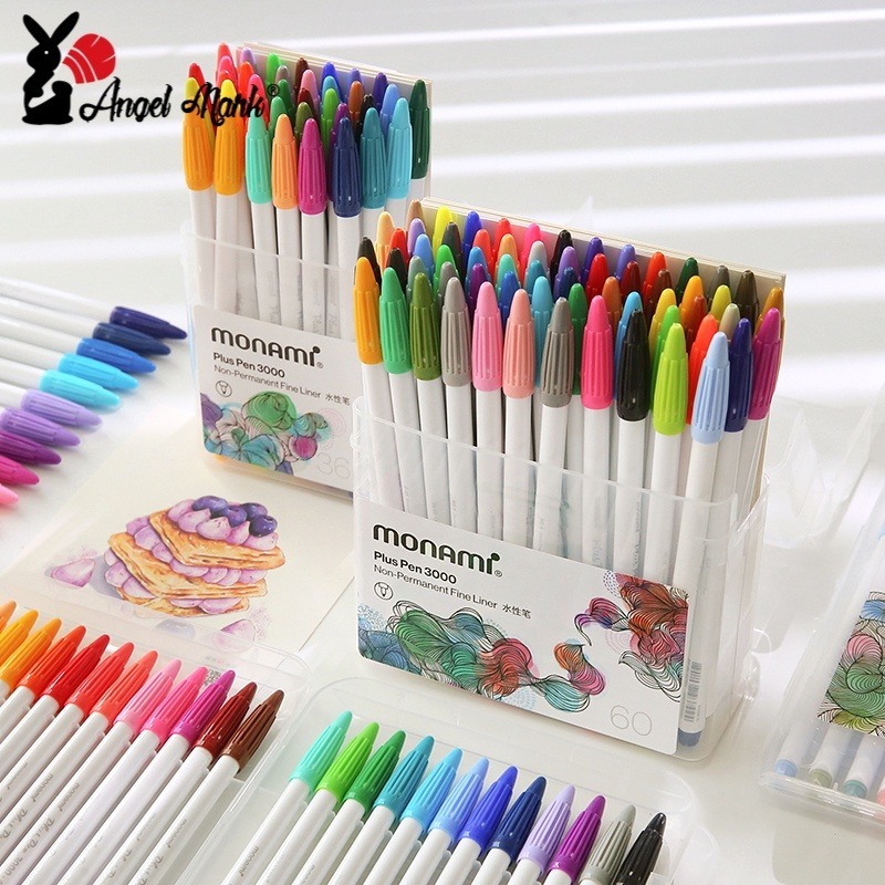 Monami Plus Pen Bundle Set Fine Brush Nib Fineliner | Shopee Philippines