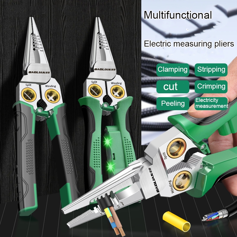 8-in-1 multi-function Wire Stripper Electric Measuring Wire Cutting Wire Drawing Cable Cutting ...