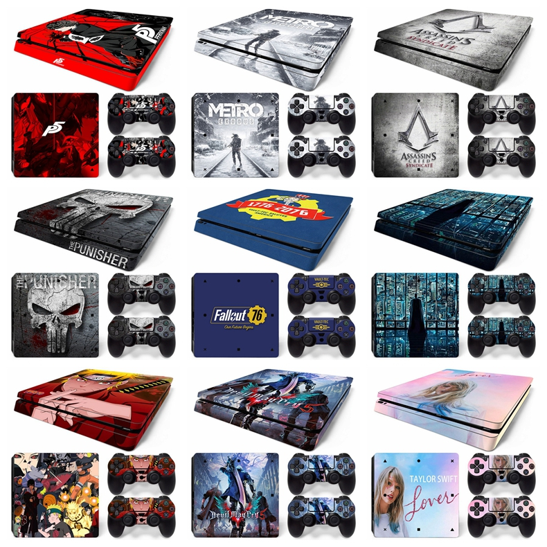 60 Colors PS4 Slim Console Skin Set Vinyl Decal Sticker for Sony ...