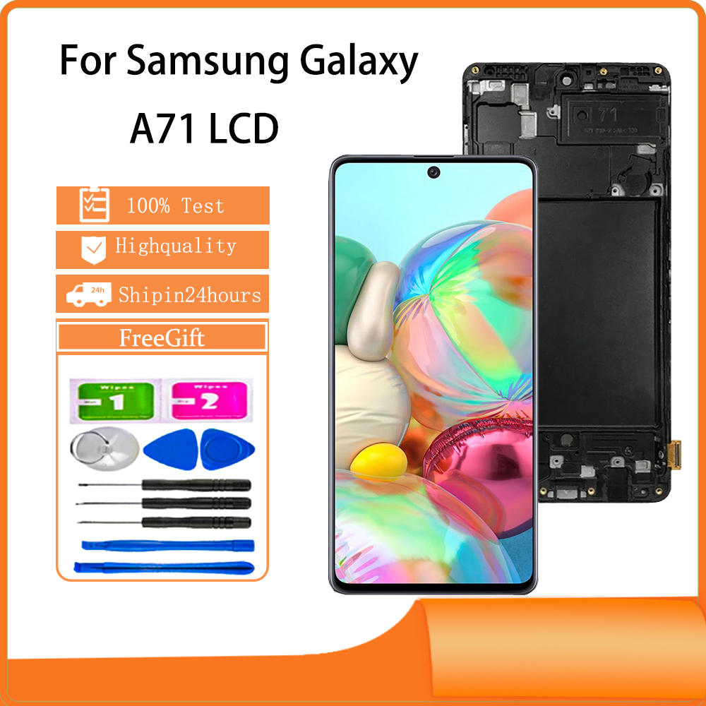 For OLED Samsung Galaxy A71 LCD Display Touch Screen With Frame Replacement | Shopee Philippines