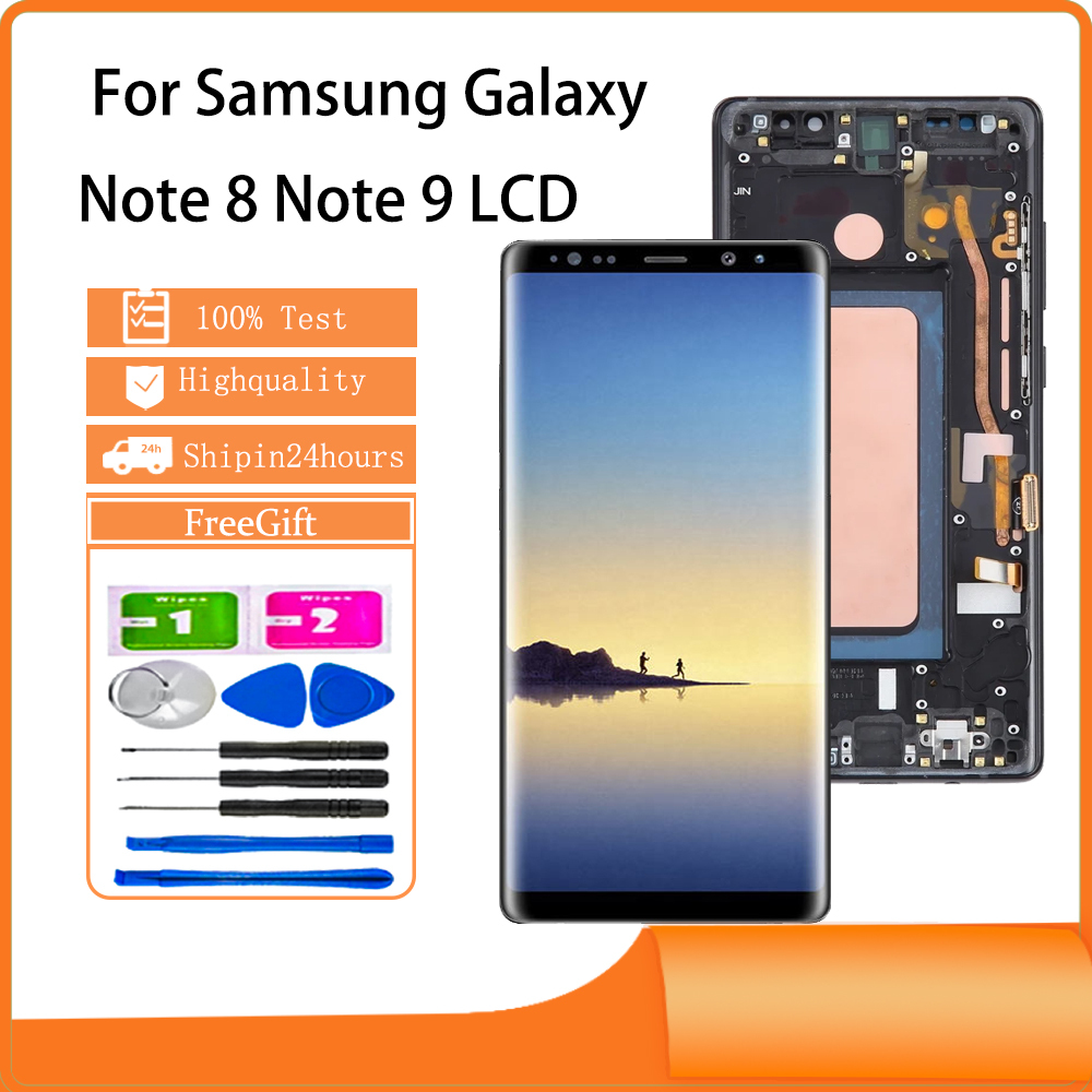 For Samsung Galaxy Note 8 Note 9 LCD Display Touch Screen With Frame ...