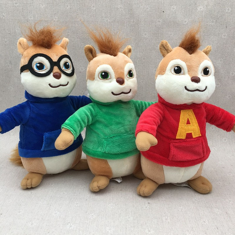 3Pcs 20cm Alvin and the Chipmunks Halloween Plush Toys Kawaii Fluffy ...