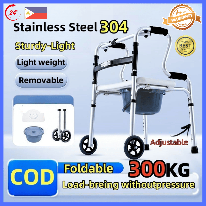 Walker for Elderly With Wheels Toilet Pregnant Women Elderly Foldable ...
