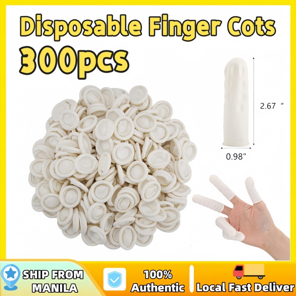 300Pcs Disposable Finger Cots Rubber Gloves/Rubber Non-slip Finger ...