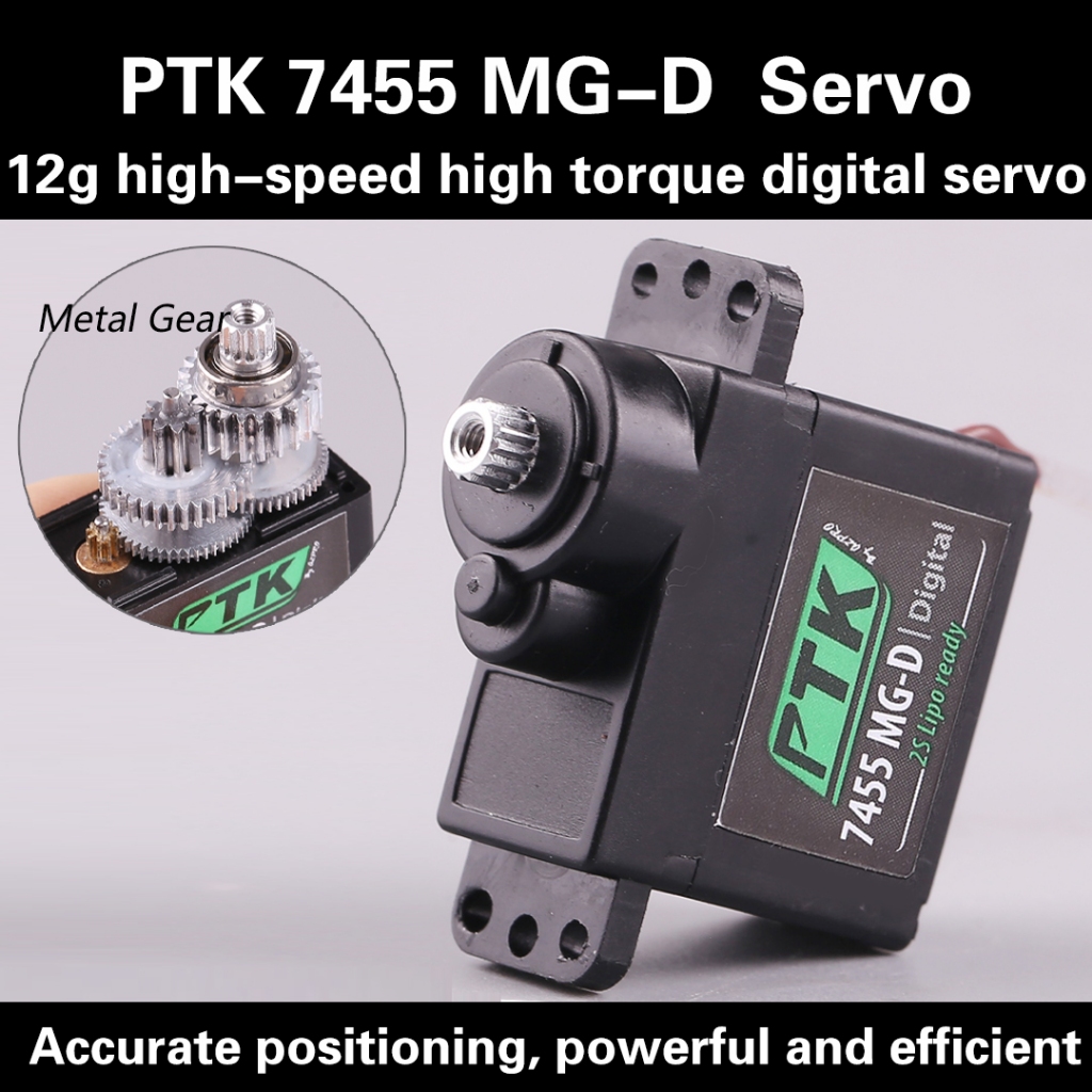 PTK 7455MG-D servo 12g Digital Servo Metal Gear for EPP F3P Glider RC ...