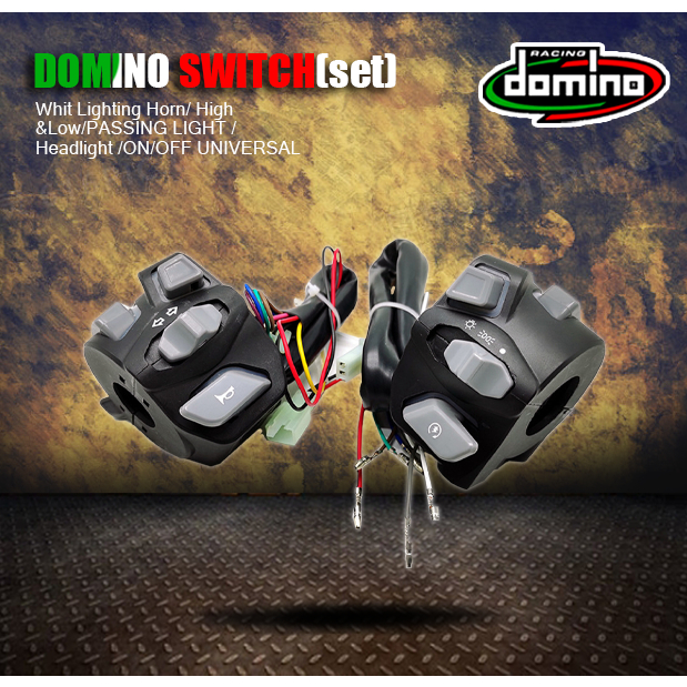 DOMINO SWITCH(set)Whit Lighting Waterproof Horn/ High&Low/PASSING LIGHT ...