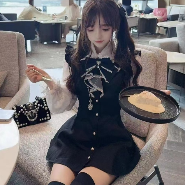 Japanese College Style Dress For Girls Sweet Cute Landmine Style ...