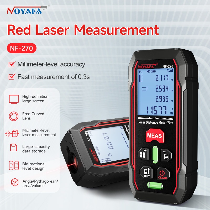 NOYAFA Laser Distance Meter NF-270 Rangefinder 70M Digital Range Finder ...