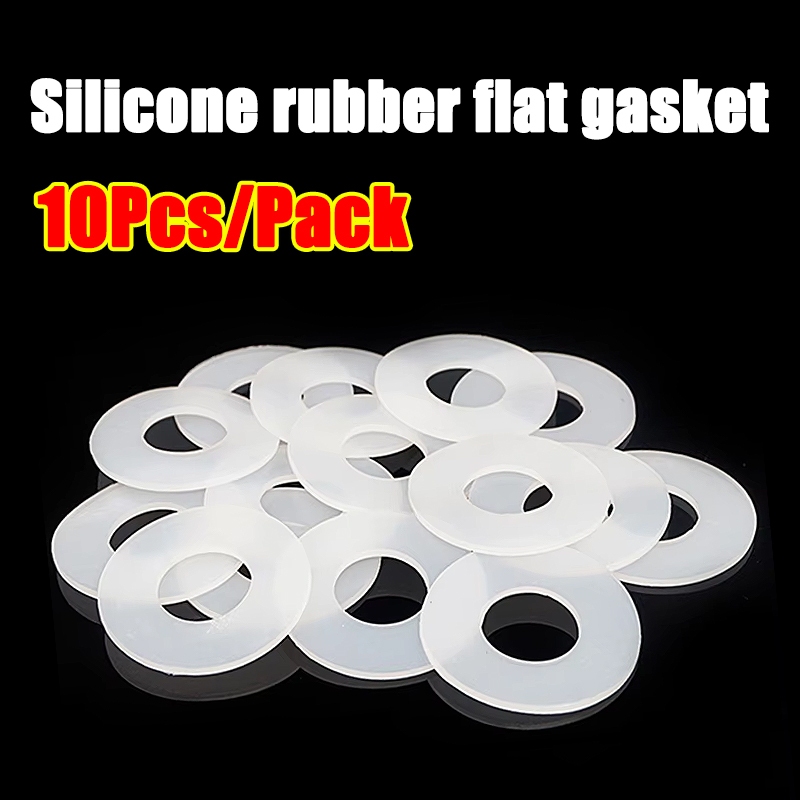 10Pcs 1/2" 3/4" 1" Silicon rubber flat gasket O-Ring Seal Washer Ring ...