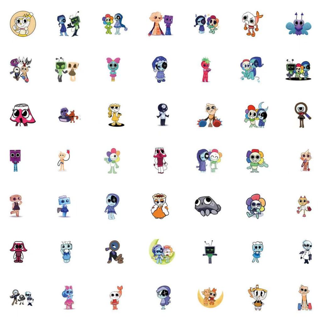 50 Sheets Dandys World Sticker Dandy's World Cartoon Dandy World Games ...