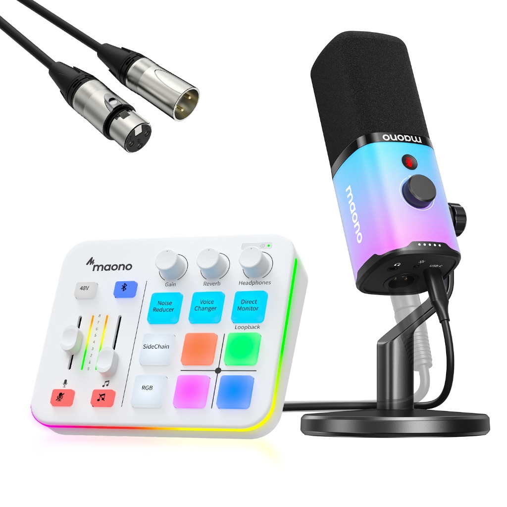 Maono G1 Neo Gaming Audio Mixer Audio Interface with RGB Lights ...