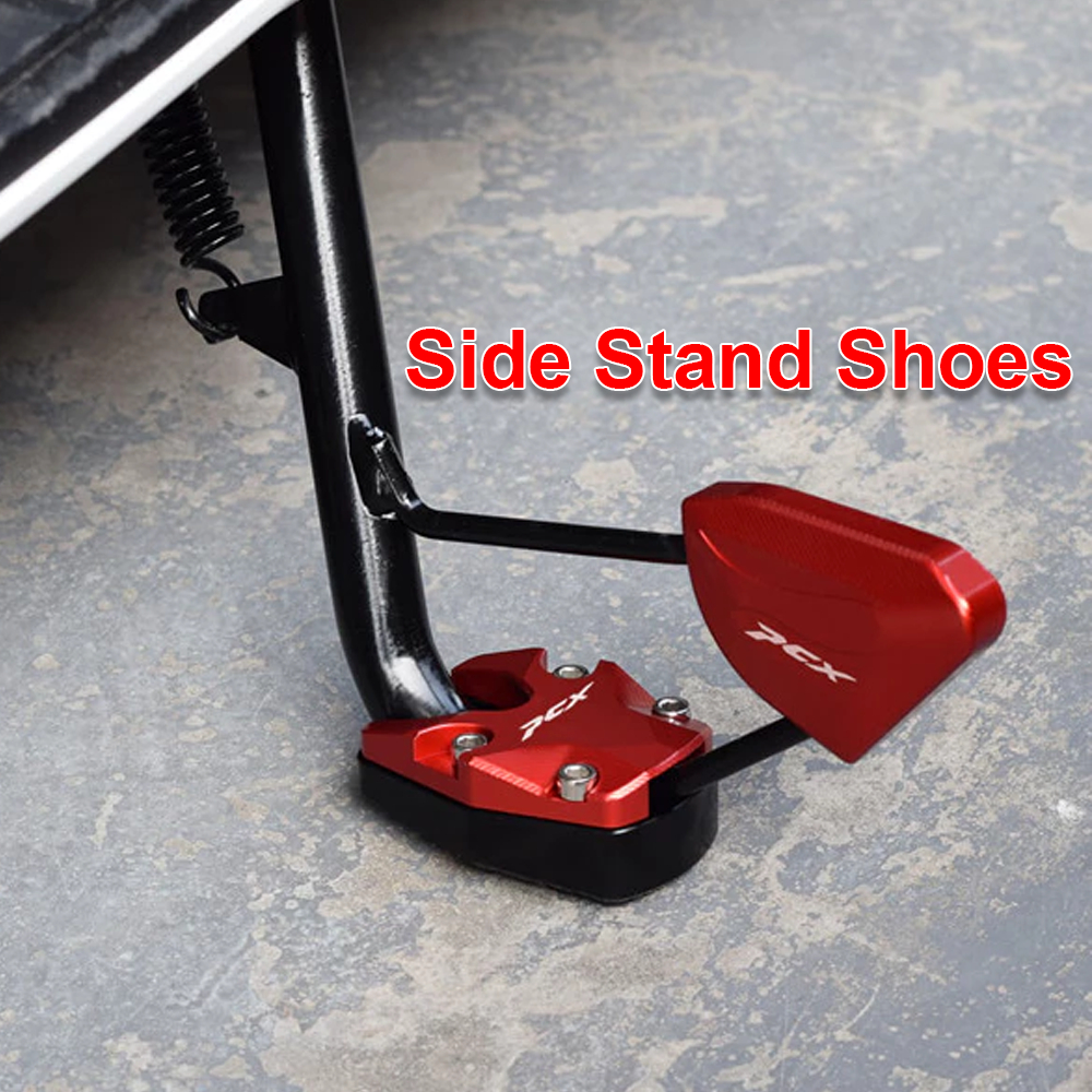 NEW For HONDA PCX 160 150 Side Stand Shoes CNC Motorcycle Single Stand ...