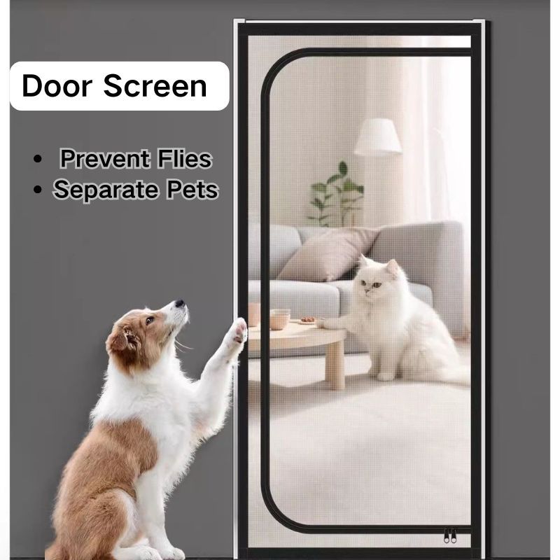 Cat Screen Door with Zip Heavy Duty Scratch-Proof No Harm to Wall or Doorframe | Shopee Philippines