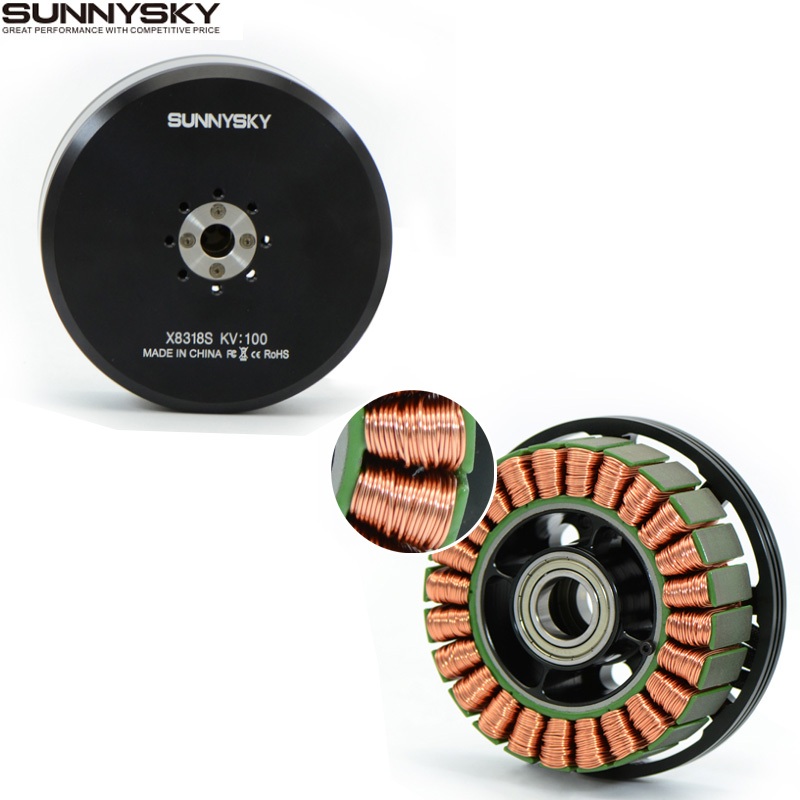 Sunnysky X8318S 100KV 120KV Brushless Motor Multi-rotor Motor for Plant ...