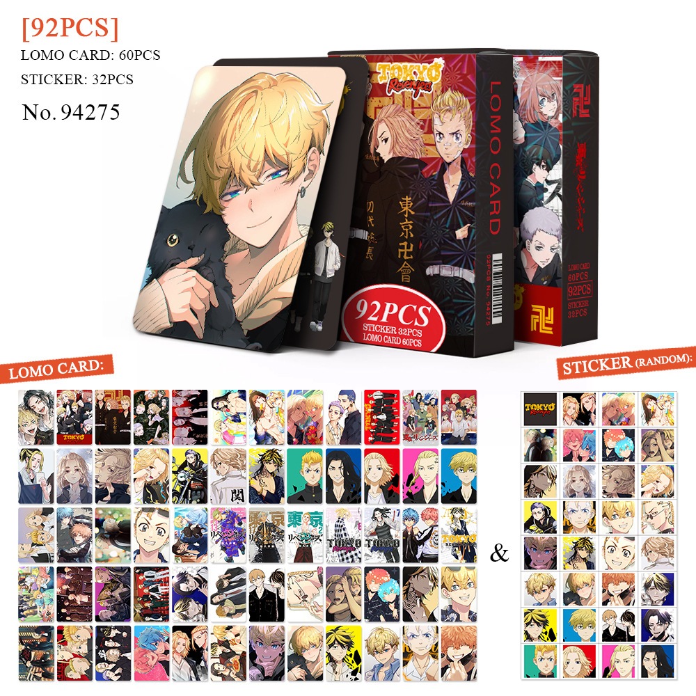 Anime Tokyo Revengers Photocard Double Sided Lomo Card 92pcs / Box ...