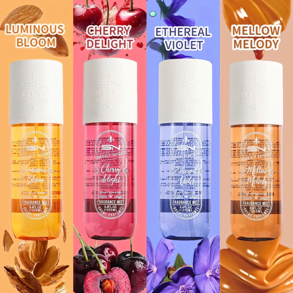 Sweet Night Body Mist Scented Bliss Scent long-lasting fragrance 250ml ...