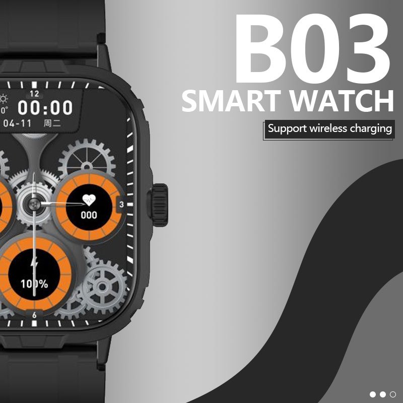 The B03 smartwatch has an ultra-low power chip that can record heart ...