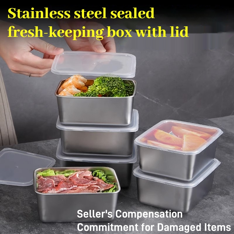 304 Stainless steel Fresh Keeping box for adult food storage container ...