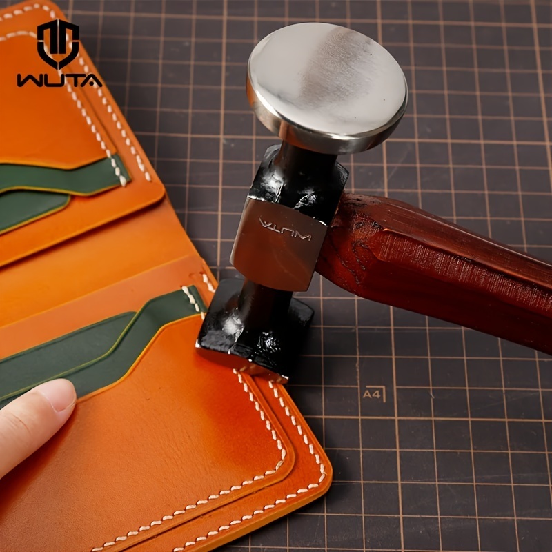 WUTA Leather Steel Hammer Original Design Carbon Steel Double Head ...