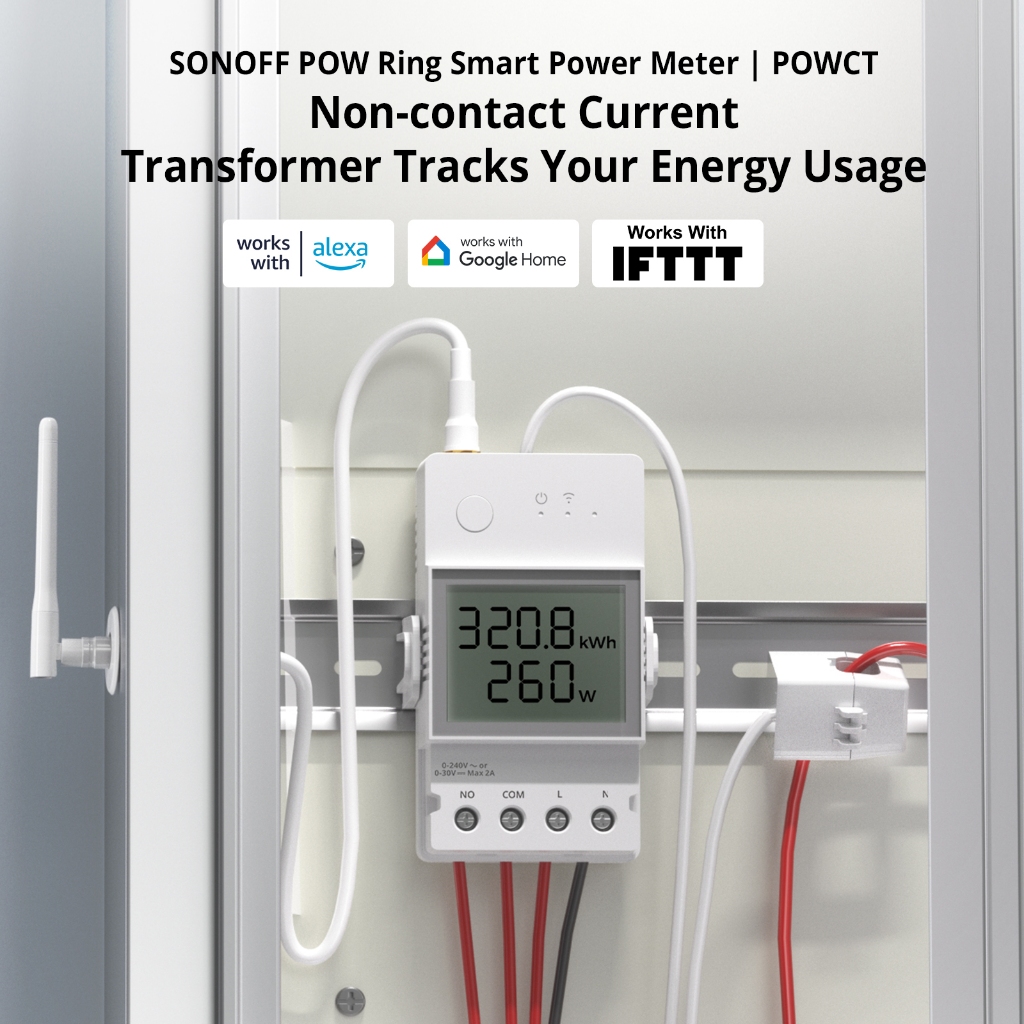 SONOFF POWCT 100A WiFi POW Ring Smart Power Meter Split CT Sensor ...