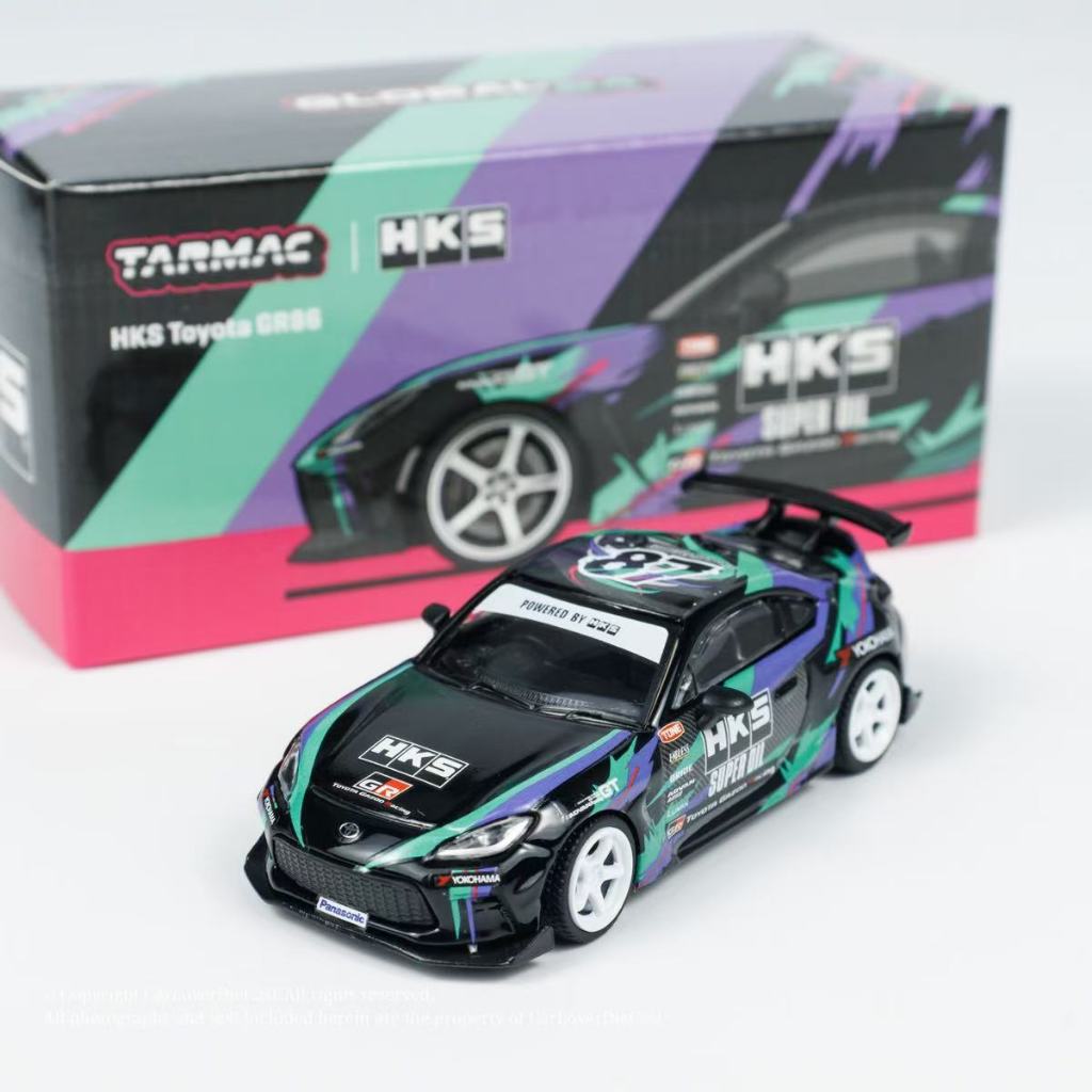 Tarmac Works 1:64 Model Car HKS ToyotaGR86 Alloy Die-Cast Vehicle ...