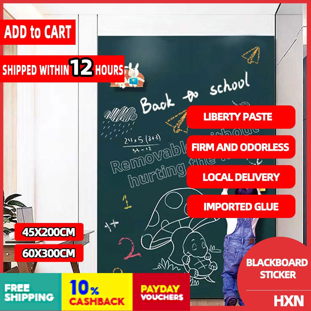 Whiteboard office removable vinyl sticker whiteboard 45x200cm | Shopee ...