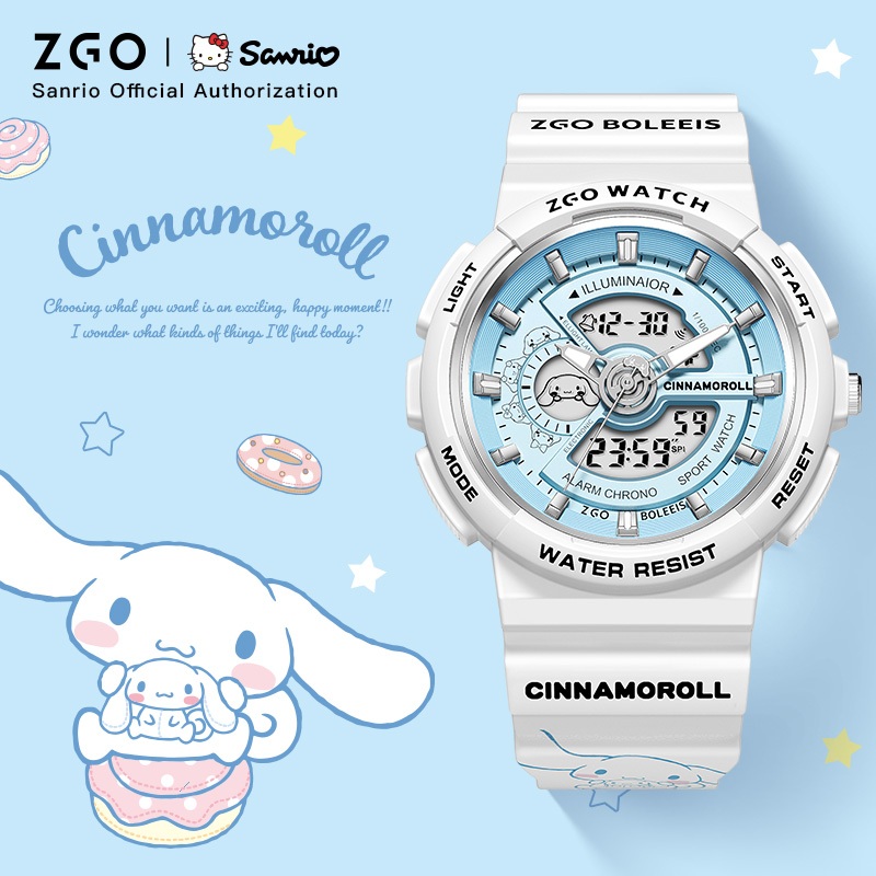 ZGO x Sanrio Cinnamoroll Watch For Kids Electronic Waterproof Students ...