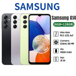 Samsung Galaxy A14 smartphone (6GB RAM + 128GB storage) 6.6-inch ...