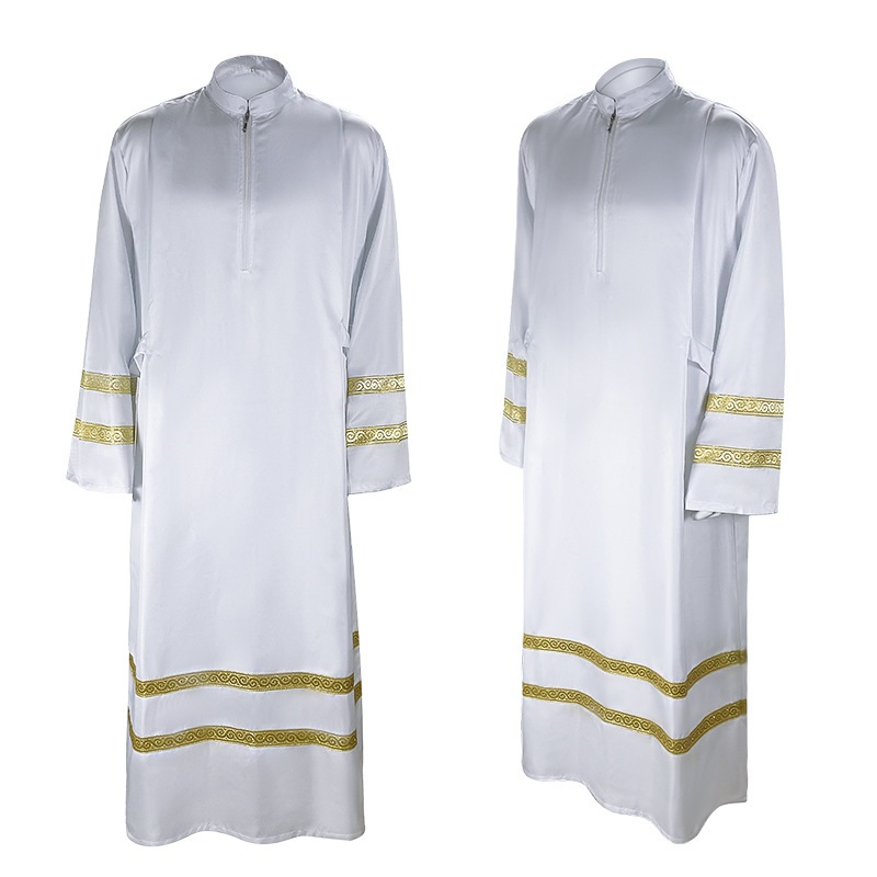 Clergy Robes Catholic Church Utensils Priest Robe White Church Gown ...