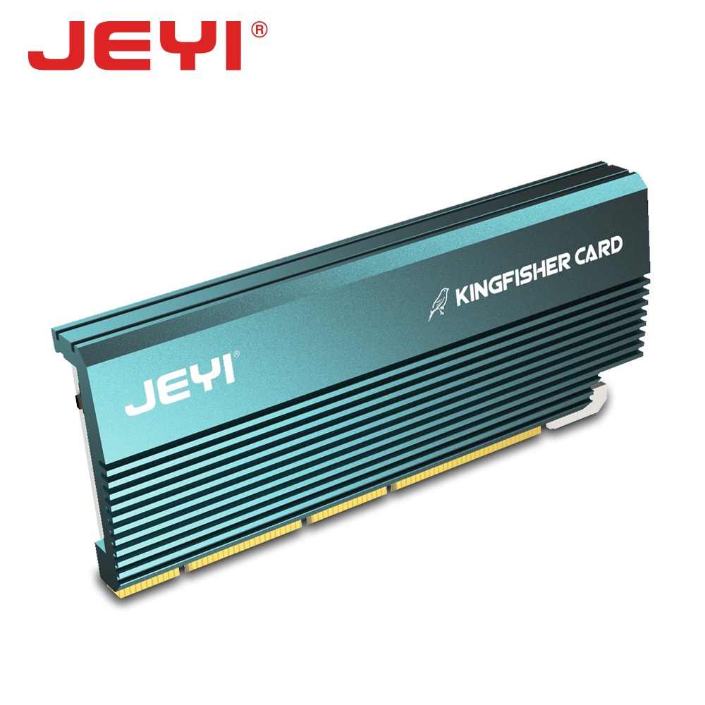 JEYI RGB PCIe 4.0 NVMe Adapter, PCIe to NVMe M.2 SSD Adapter Card with Aluminum Heatsink ...