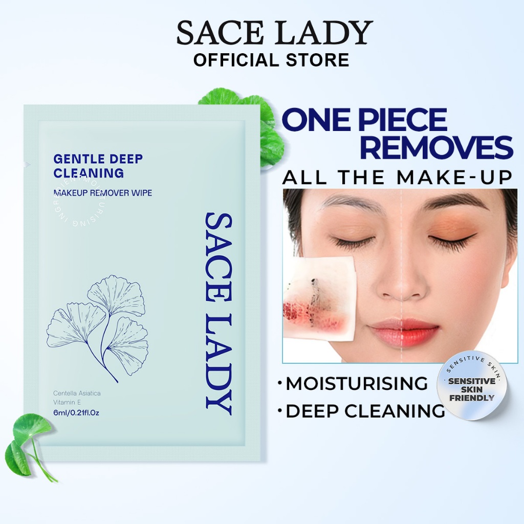 SACE LADY Moisturising Makeup Remover Wipe Deep Cleaning Sensitive Skin ...